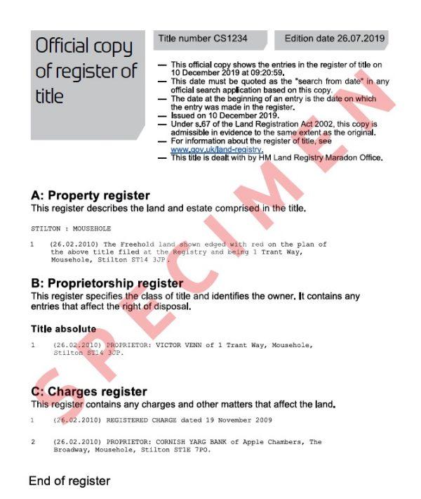 Land Registry Online Title Deeds Title Plans Conveyancing Deeds